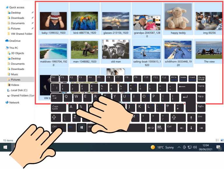 How To Select Multiple Files In Windows - At Home Computer