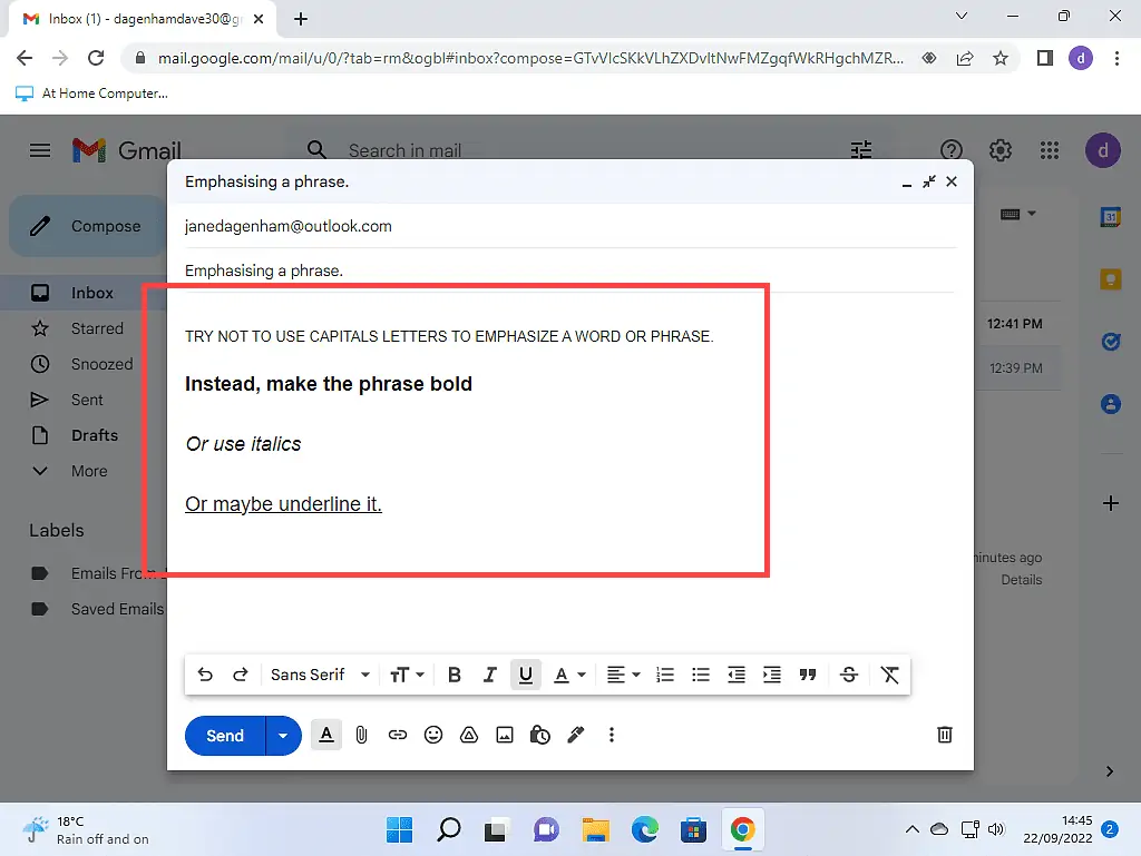 Email Basics - Beginner's Guide - At Home Computer