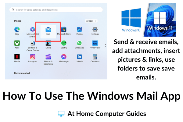 How To Use The Windows Mail App. - At Home Computer