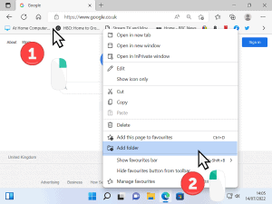 How To Manage Your Favourites In Microsoft Edge.