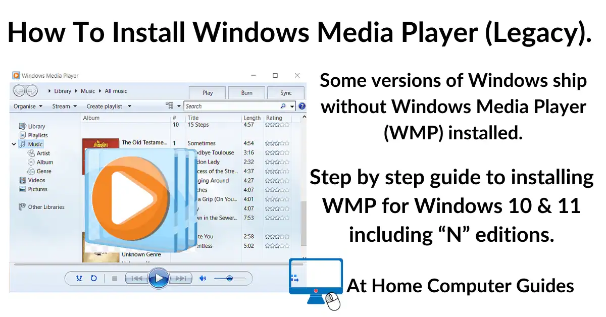 How To Install Windows Media Player - At Home Computer Guides
