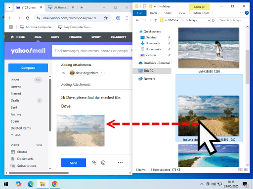 How To Add Attachments - Links - Pictures To Yahoo Mail