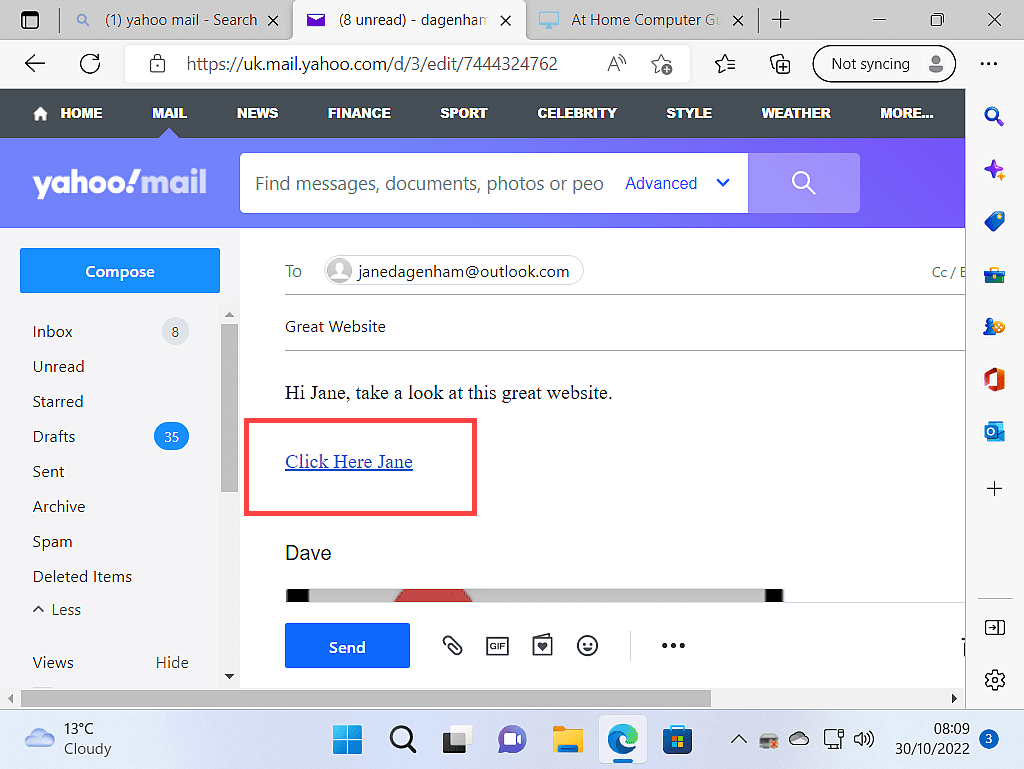How To Add Attachments - Links - Pictures To Yahoo Mail