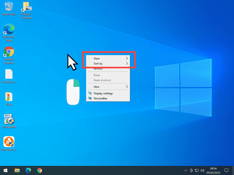 How to Arrange Your Windows Desktop Icons - At Home Computer
