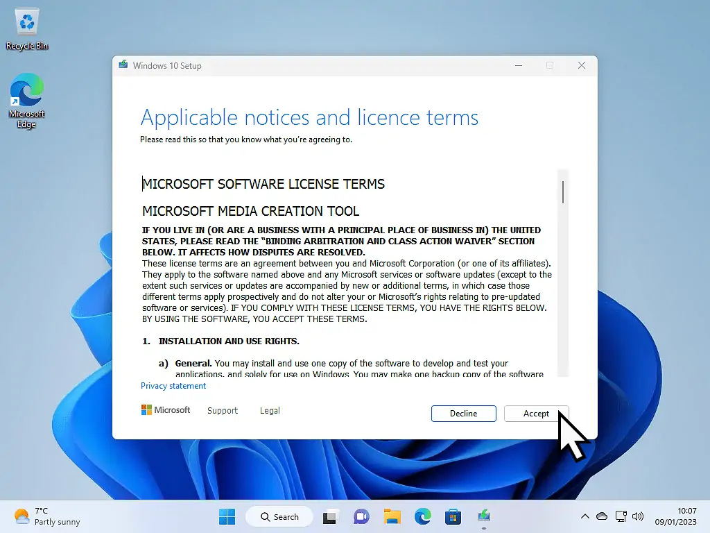 Windows 10 Installation Media - At Home Computer