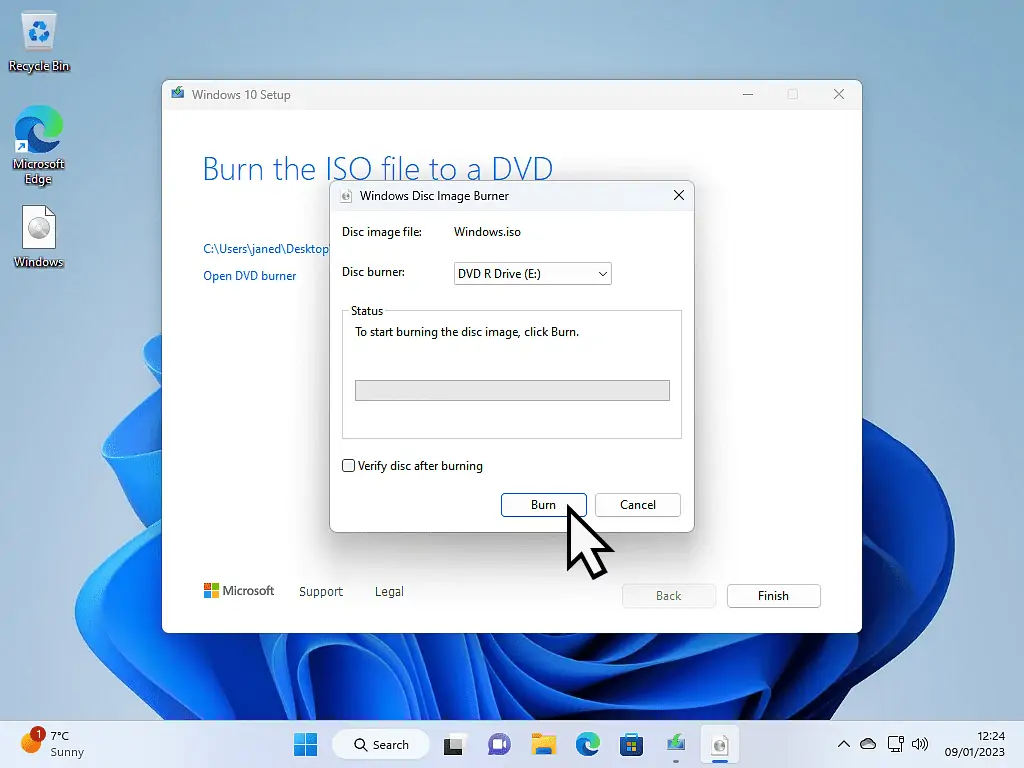 Windows 10 Installation Media - At Home Computer