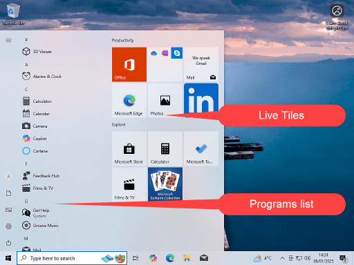 How To Setup Your Windows Start Menu. - At Home Computer Guides