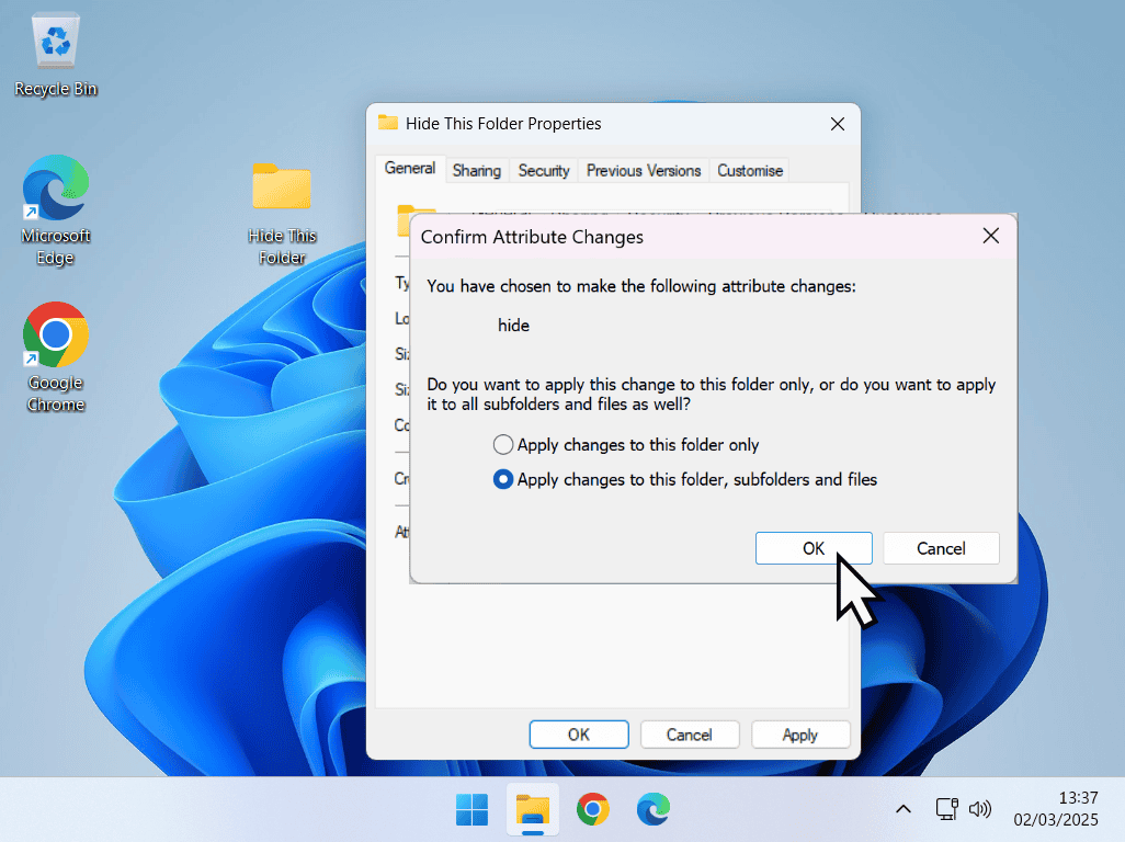 How To Hide Folders In Windows. - At Home Computer Guides
