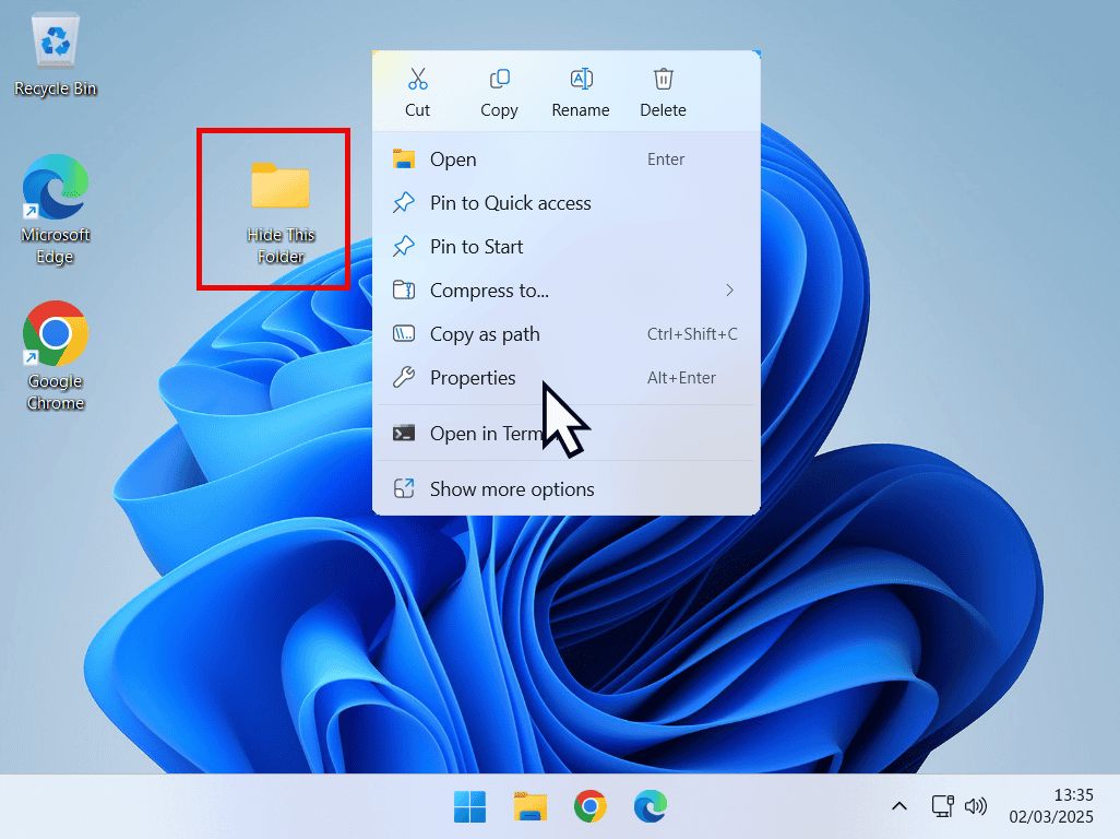 How To Hide Folders In Windows. - At Home Computer