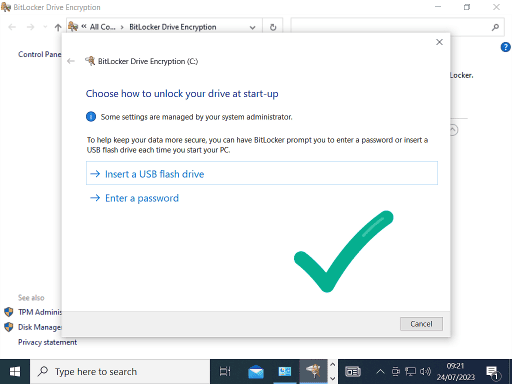 How To Enable BitLocker Without A TPM. - At Home Computer