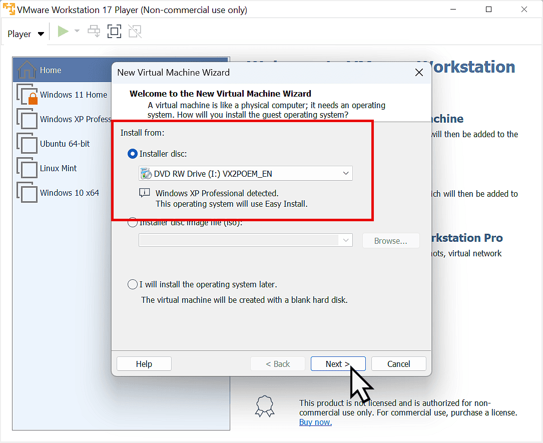 How To Install Windows XP As A Virtual Machine. - At Home Computer Guides