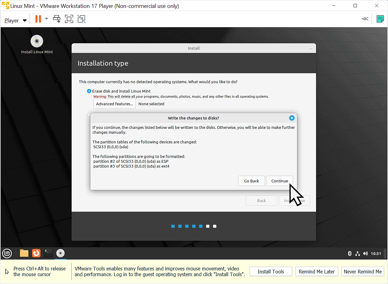 How To Install A Linux Mint Virtual Machine Using Vmware Player At Home Computer Guides
