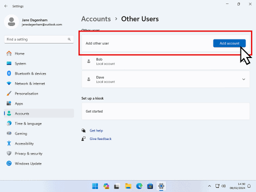 How To Add A New User In Windows 10 And Windows 11. - At Home Computer ...