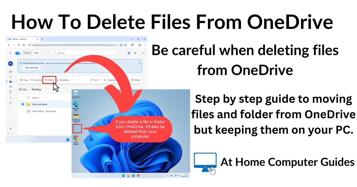 How To Delete Files From OneDrive. - At Home Computer Guides